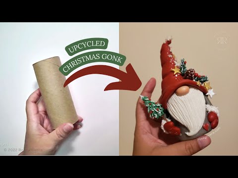 How to make a Christmas GONK or gnome in cold porcelain clay | DIY | Rossy Rivera