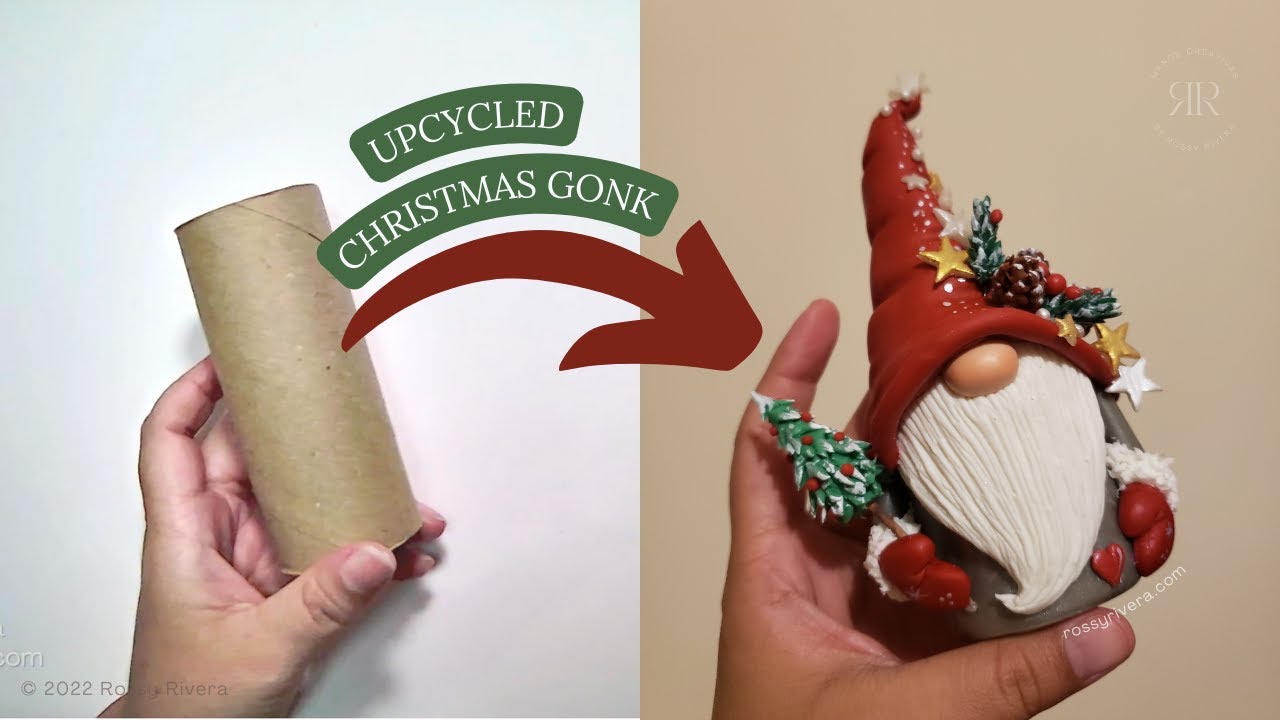 How to make a Christmas GONK or gnome in cold porcelain clay | DIY ...