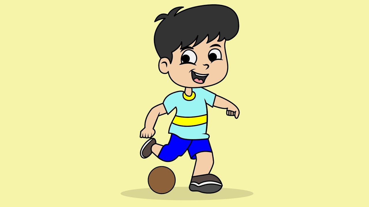 Footballer Drawing Illustration From Sports Cartoon | How To Draw ...