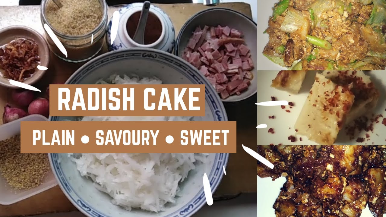 making radish cake in 3 different styles - YouTube