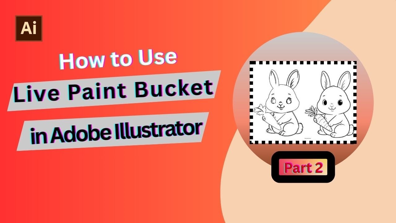 How to Use Live Paint Bucket Tool in Illustrator||Live Paint Bucket ...