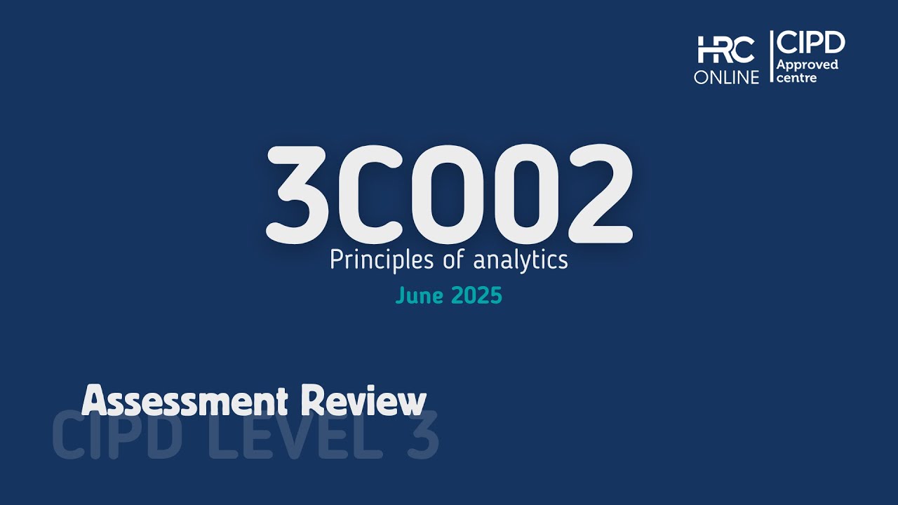 NEW - June 2025 - 3CO02 Principles of Analytics - YouTube