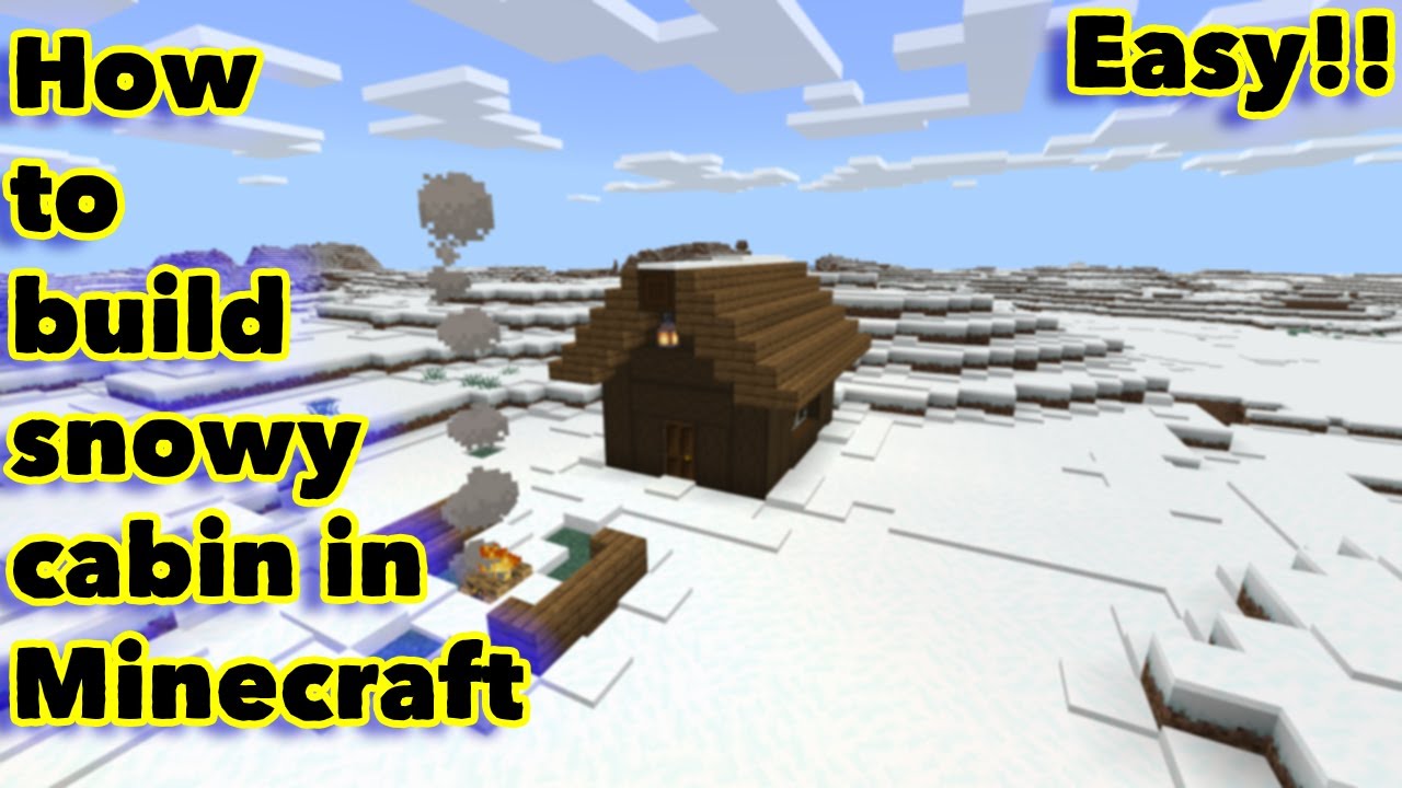 Minecraft: cosy and stylish snowy wood cabin house tutorial how to ...