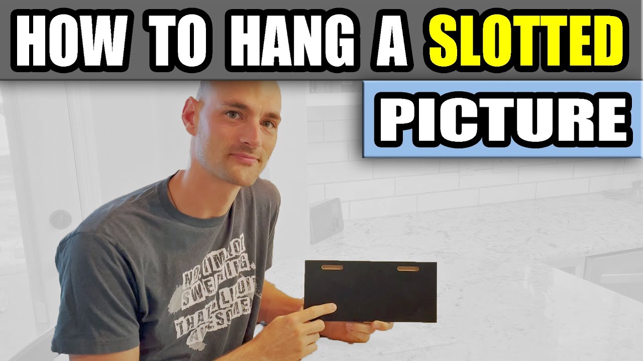 How to Hang a Picture with Slots on the Back - YouTube