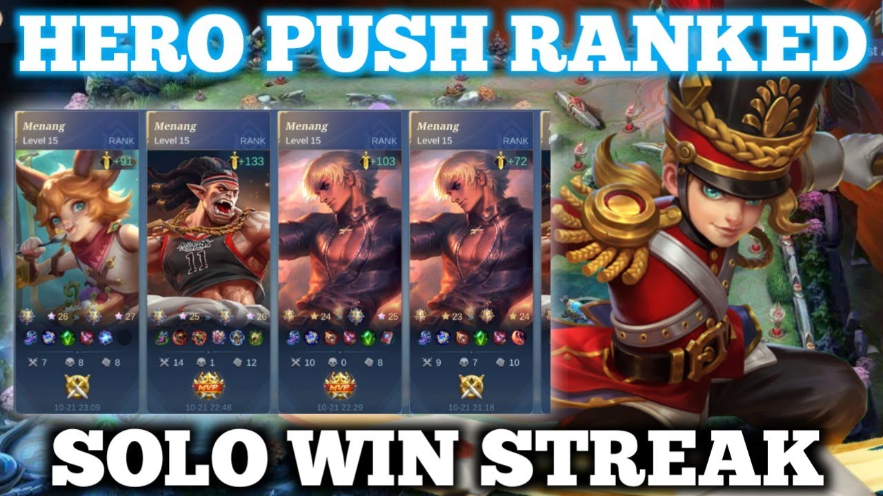 HERO PUSH RANKED SOLO TERBAIK META SEASON 30 MOBILE LEGENDS - YouTube