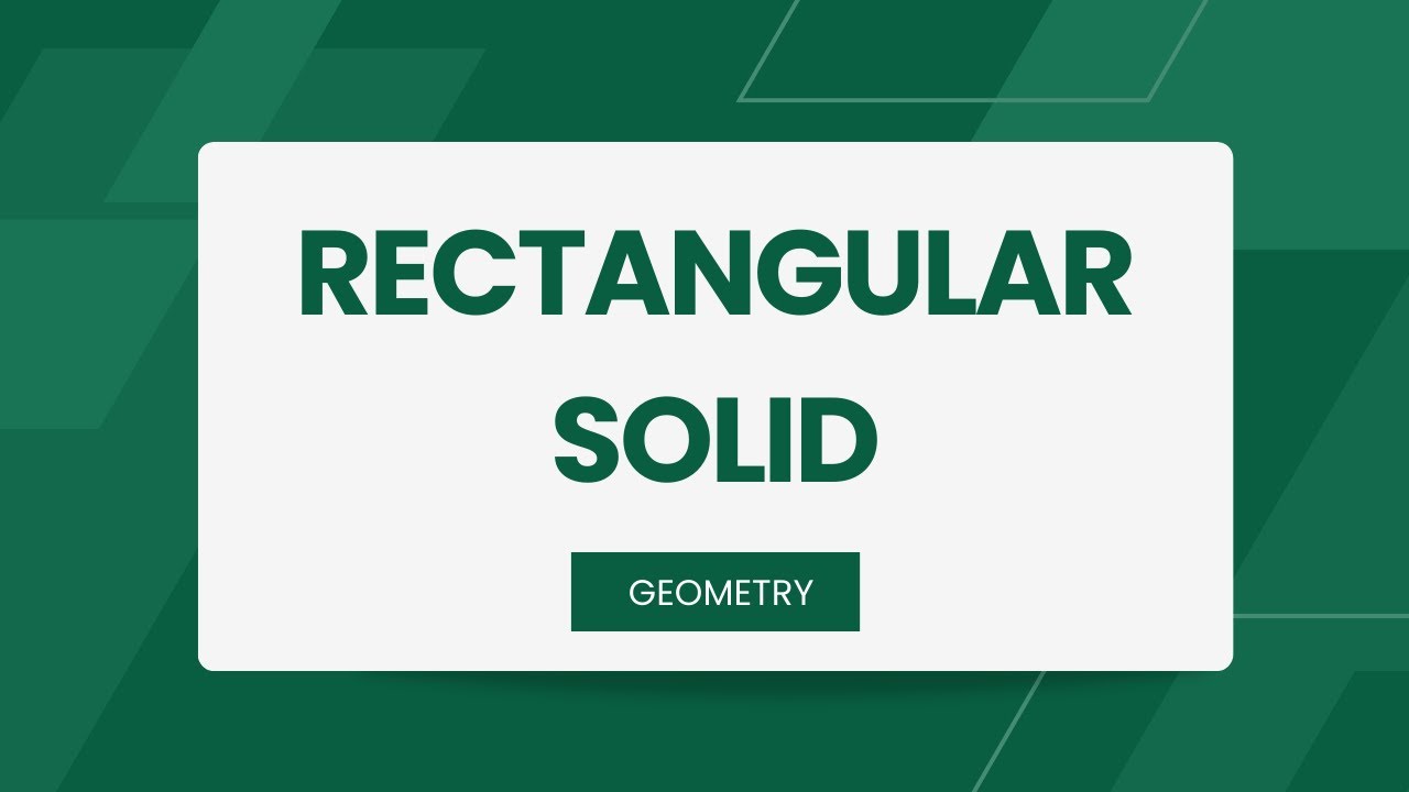 Rectangular Solid - Math Lessons - GRE Preparation for Beginners - YouTube
