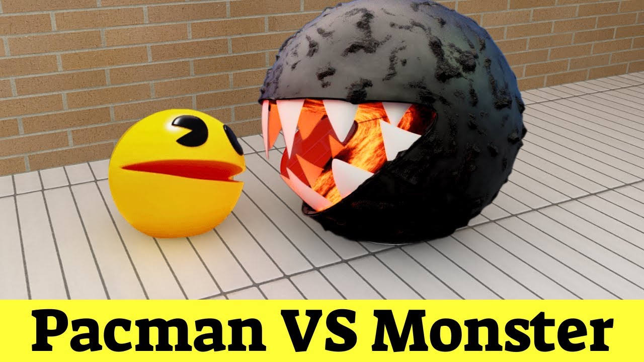 Pacman vs Monsters: Pac-Man's Epic Battle Royale! 😋 ️ C4D4U - YouTube