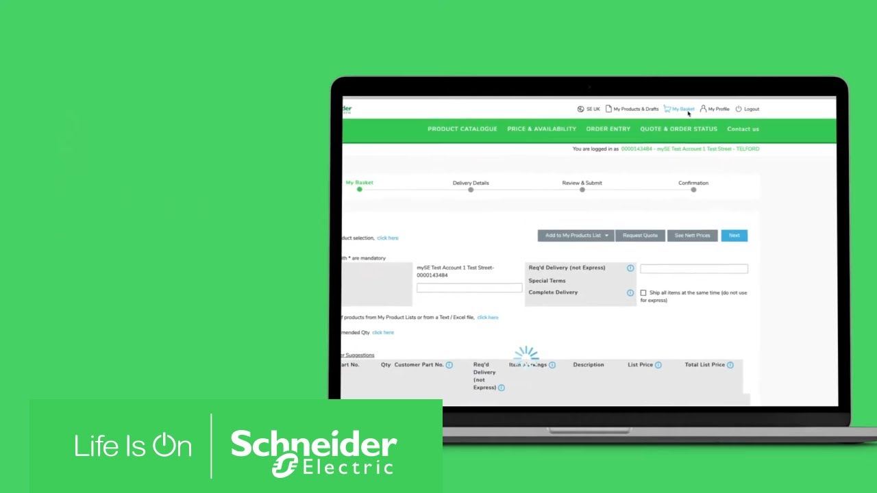 mySE Order Entry | Schneider Electric - YouTube