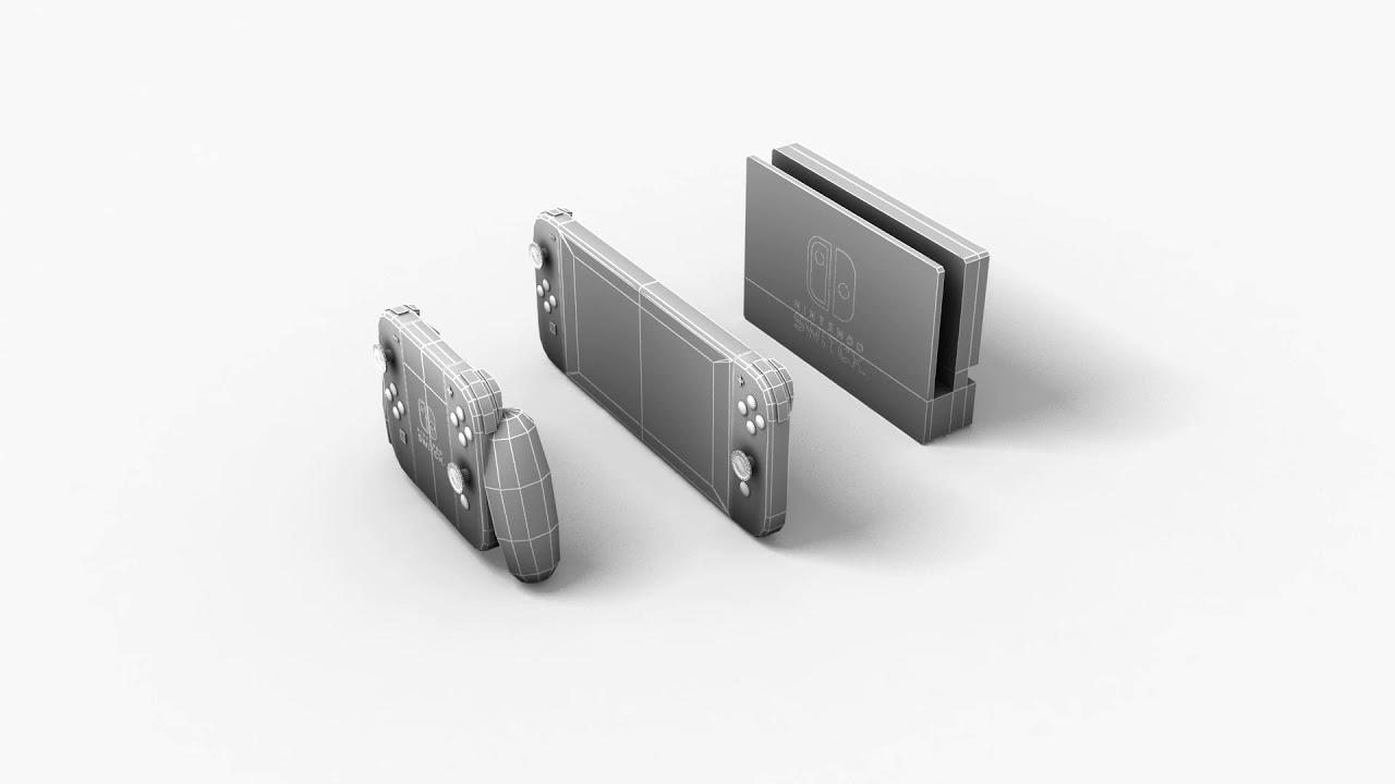 Nintendo Switch 3D Model Wire Frame - YouTube