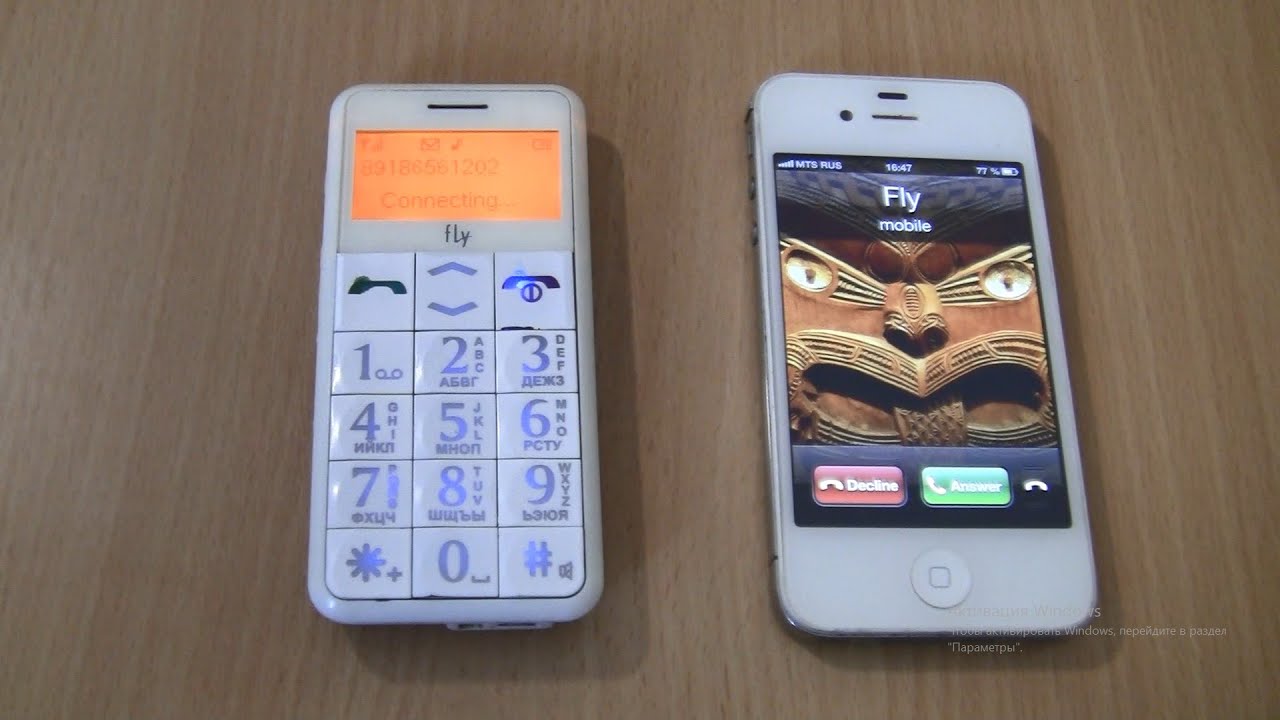 incoming call & Outgoing call at the Same Time Iphone 4s ios 6+Fly Ezzy 2 - YouTube