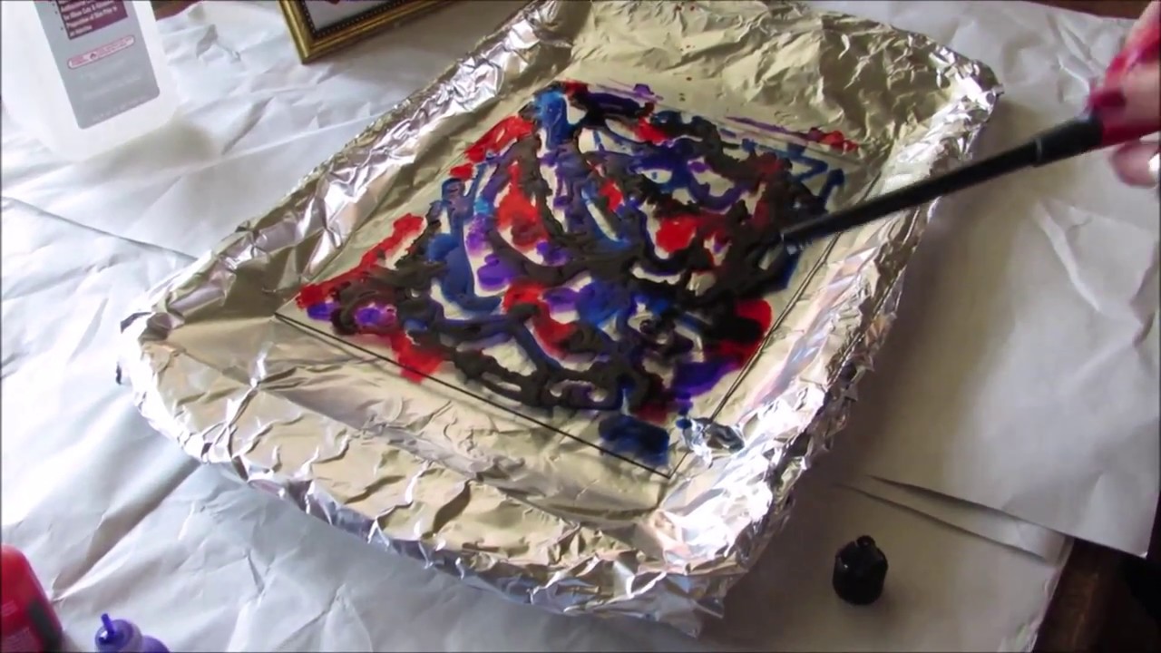 DIY Alcohol Ink art! Burn the ink. FIre! - YouTube