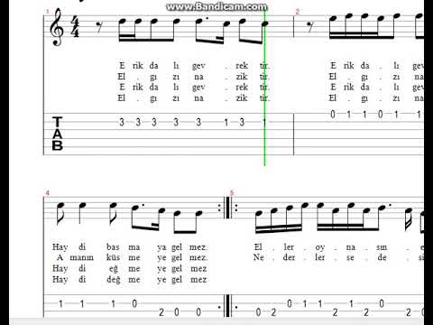 Anonim   Erik Dalı Gevrektir   Nota   Tab