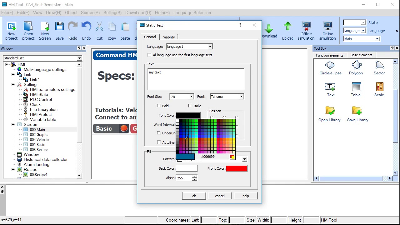 Command HMI Demo Screen Main Page - YouTube