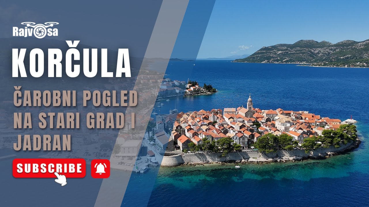 Korčula Hrvatska 2025 | Zidine, Stari Grad i Jadransko more iz zraka ...