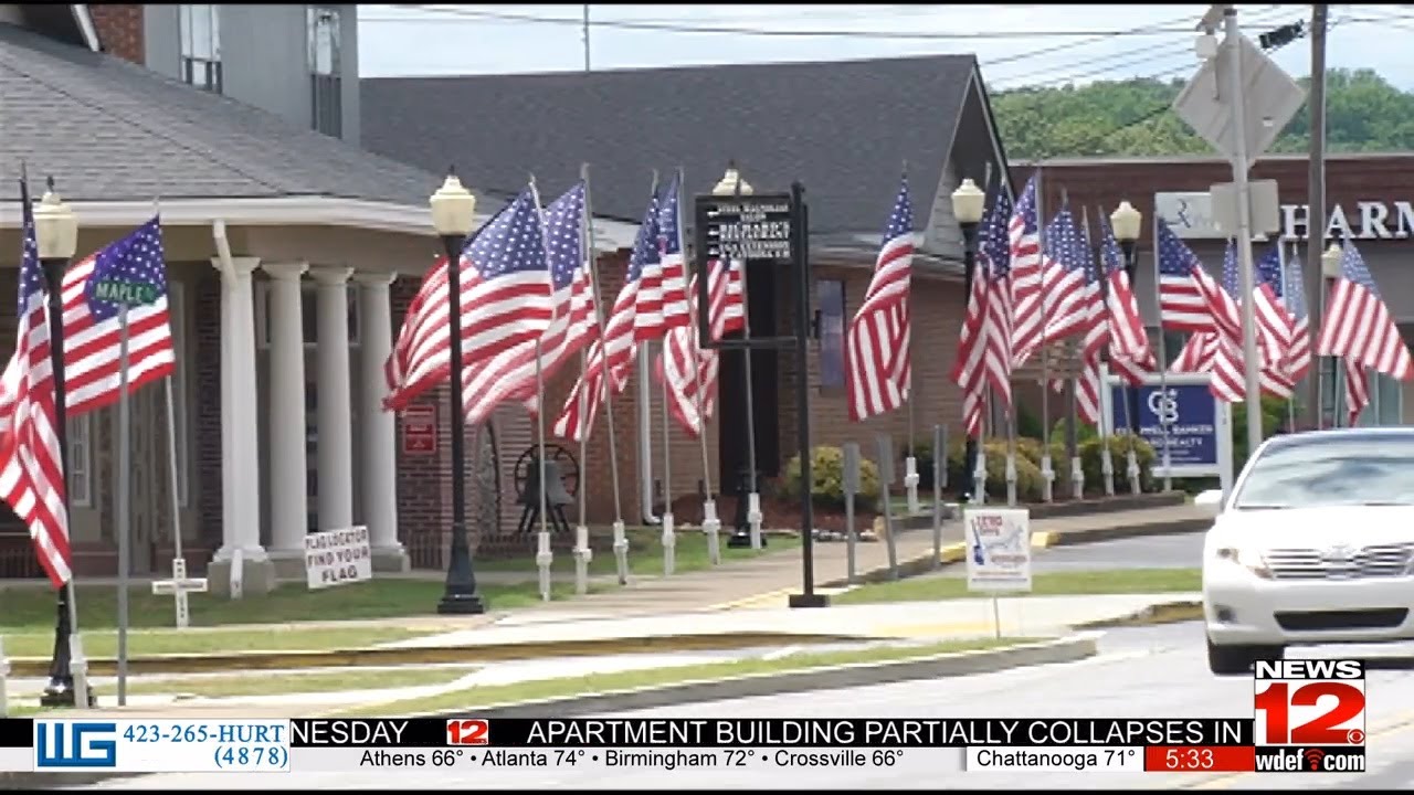Memory Flags Displayed in Ringgold for Memorial Day - YouTube