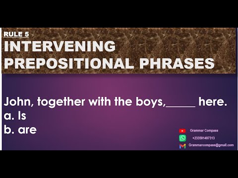 RULE 5: INTERVENING PREPOSITIONAL PHRASES - YouTube