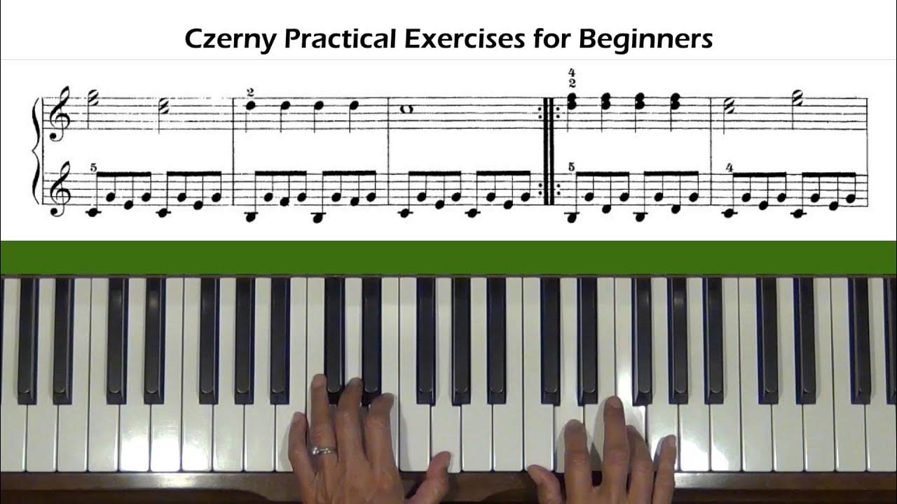 Czerny Practical Exercises for Beginners Op. 599, No. 14 Piano Tutorial - YouTube