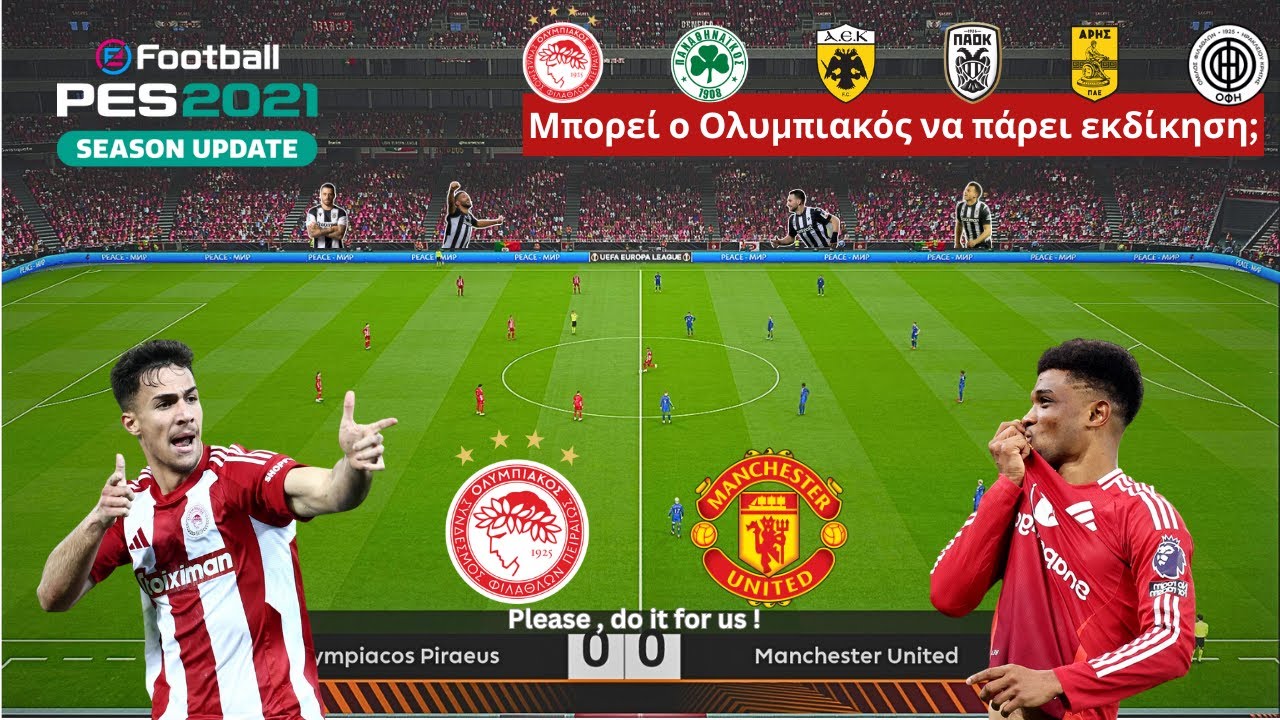 Can Olympiacos Avenge PAOK's Europa League Defeat to Man United? | Pes ...