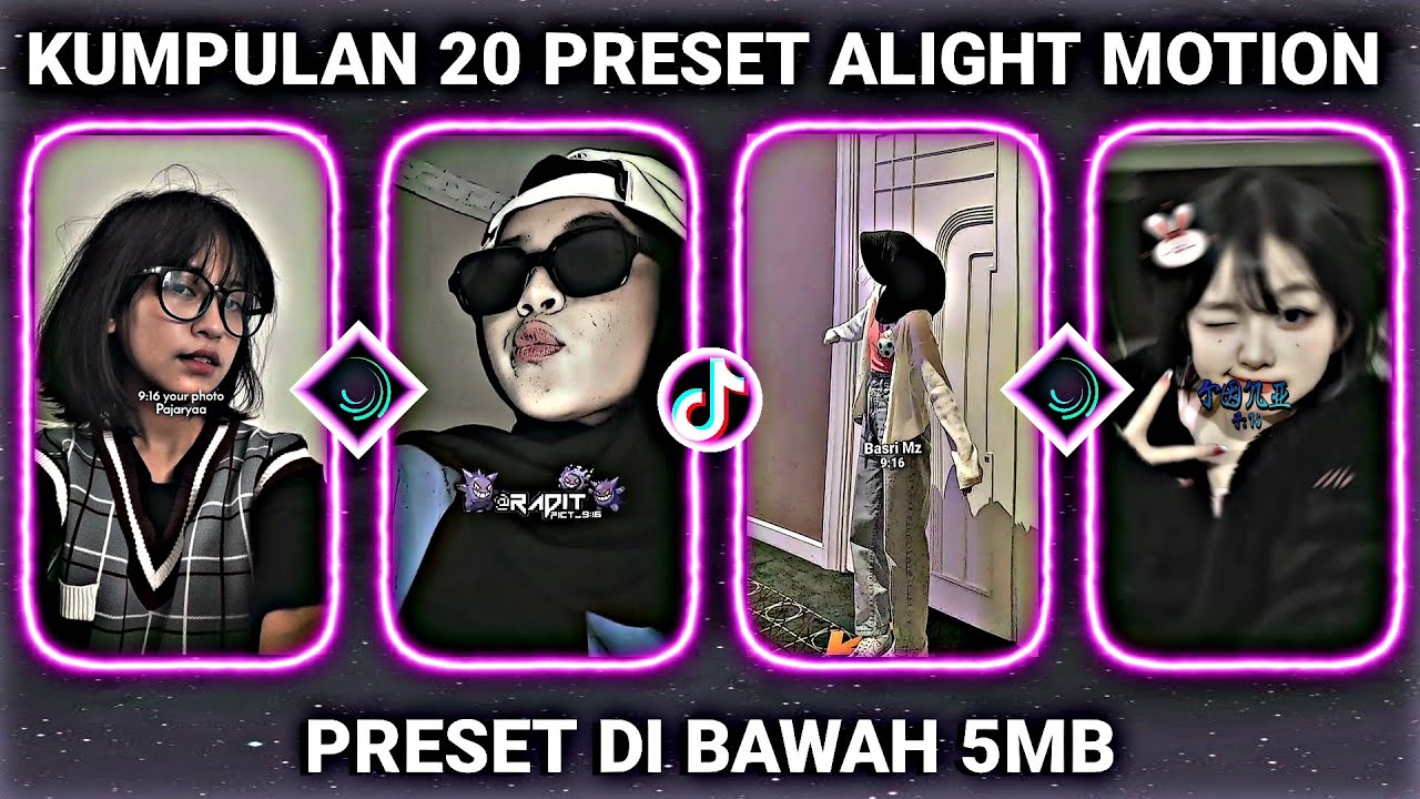 KUMPULAN 20 PRESET ALIGHT MOTION JEDAG JEDUG VIRAL DI TIK TOK || PRESET DI BAWAH 5MB - YouTube