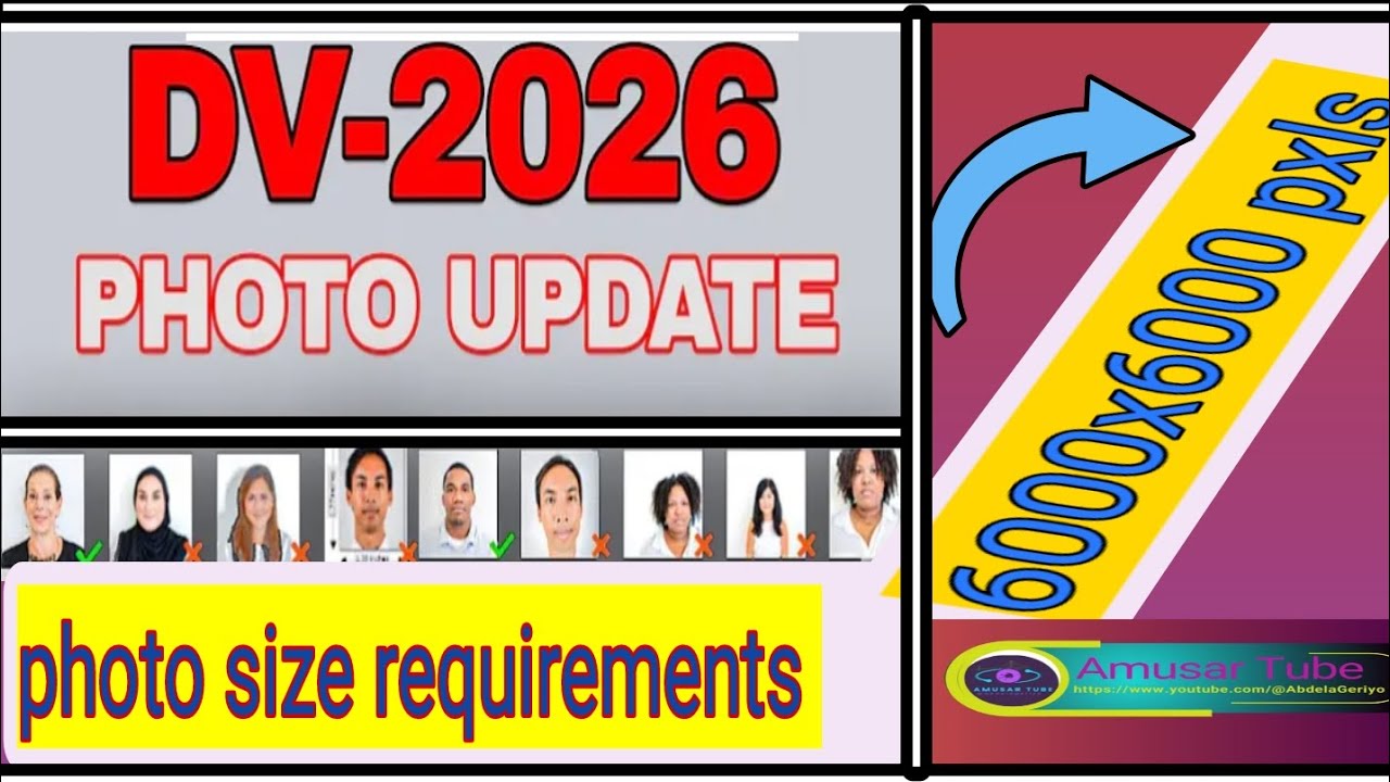 DV lottery photo requirements size.tool free to edit 2026. app (ፎቶ ስይዝ ...