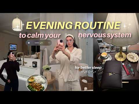 evening routine to calm your nervous system | red light therapy, gentle movement, analogue hobbies