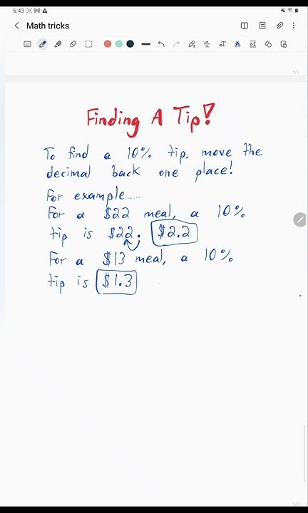 Calculating a restaurant tip! - YouTube