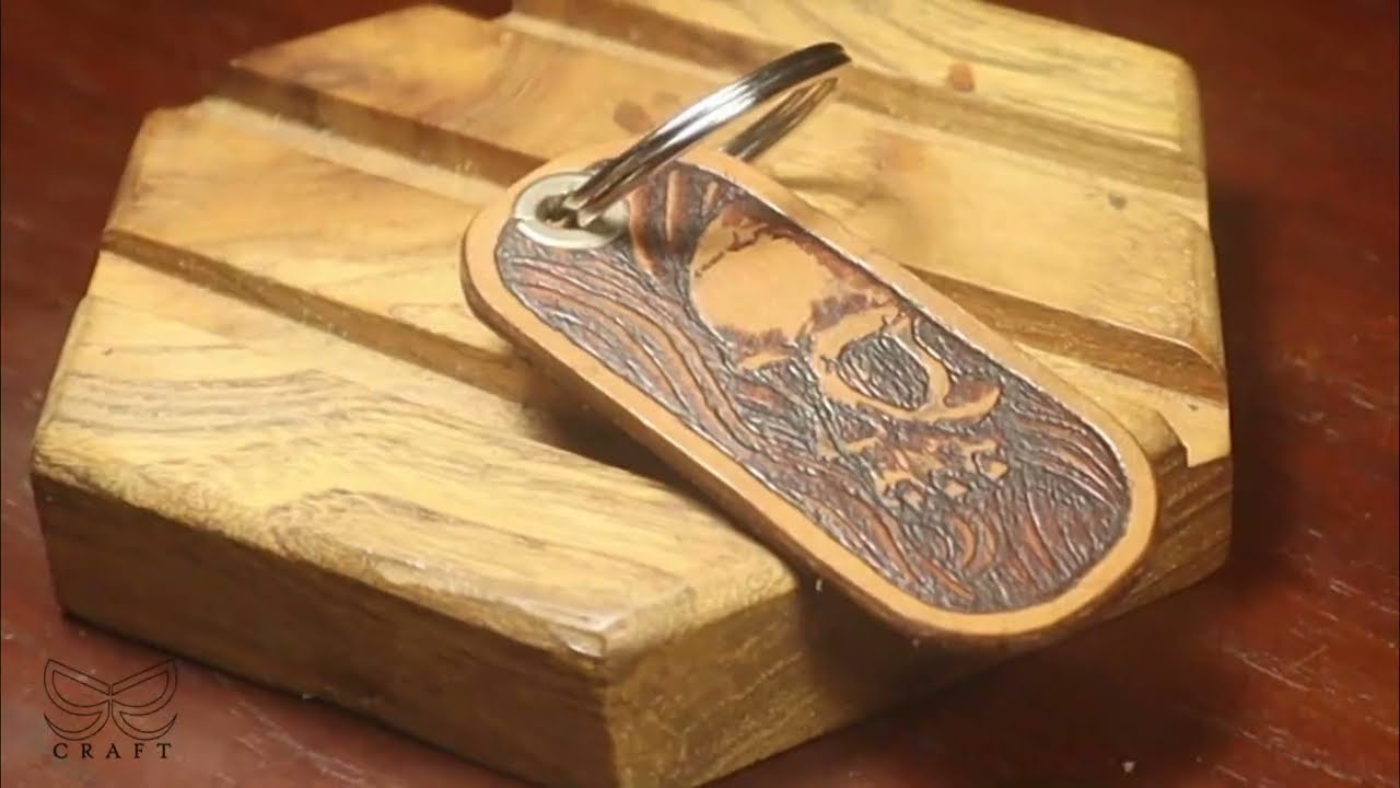 Leather Pyrography | Keychain | Eps.2 - YouTube