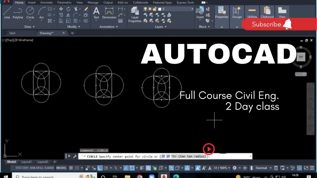2 Day || AutoCad || Full Course || civil engineering - YouTube