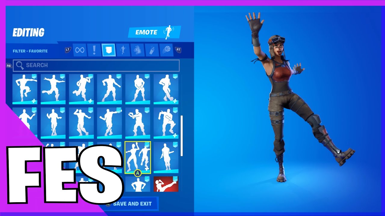 Fortnite Renegade Raider Skin With all my Fortnite Dances & Emotes ...
