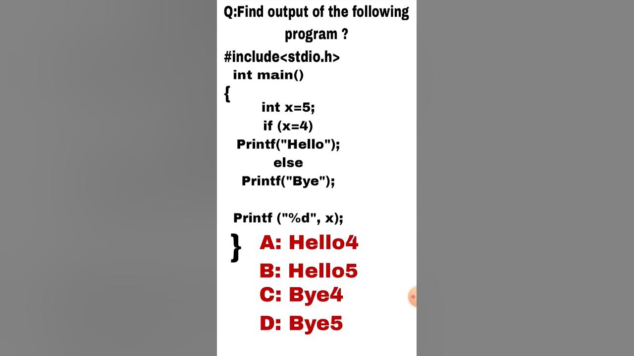 Guess The Output Tricky C Code For Beginners If Else Problem Shorts Problem Coding Trick