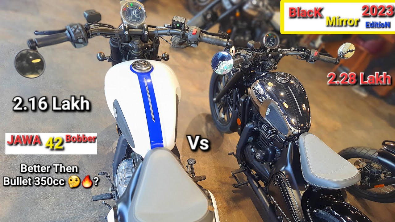 2023 New Launched Jawa 42 Bobber Black Mirror Colour Vs Moon 🌙 Stone ...