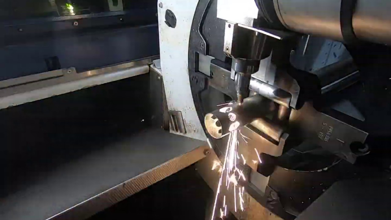 Laser Tube Cutting: 1.5" x.043 titanium - YouTube