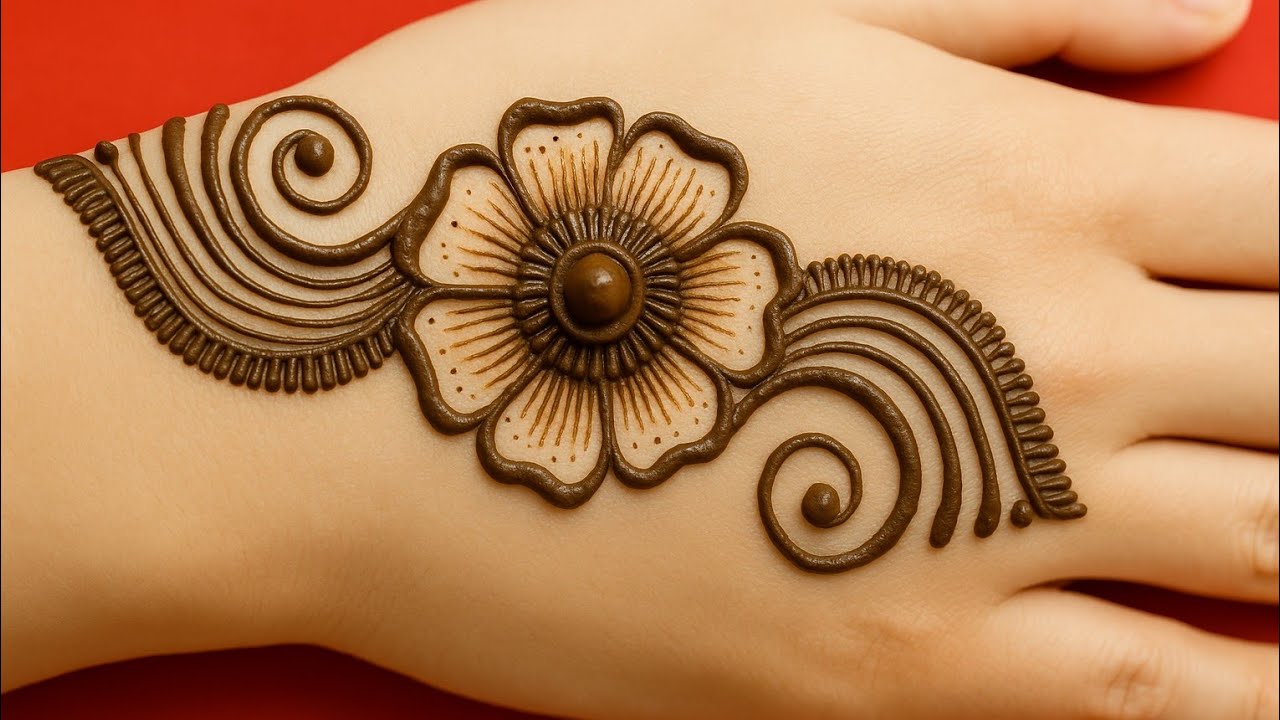 Back hand mehandi design/mehadikedijayan/mahider design/cone designs ...