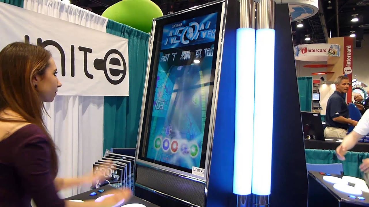 NEON FM Arcade - Unit-E - Amusement Expo 2014 - YouTube