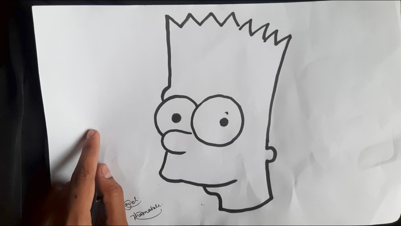 How to draw Simson cartoon for beginners - YouTube