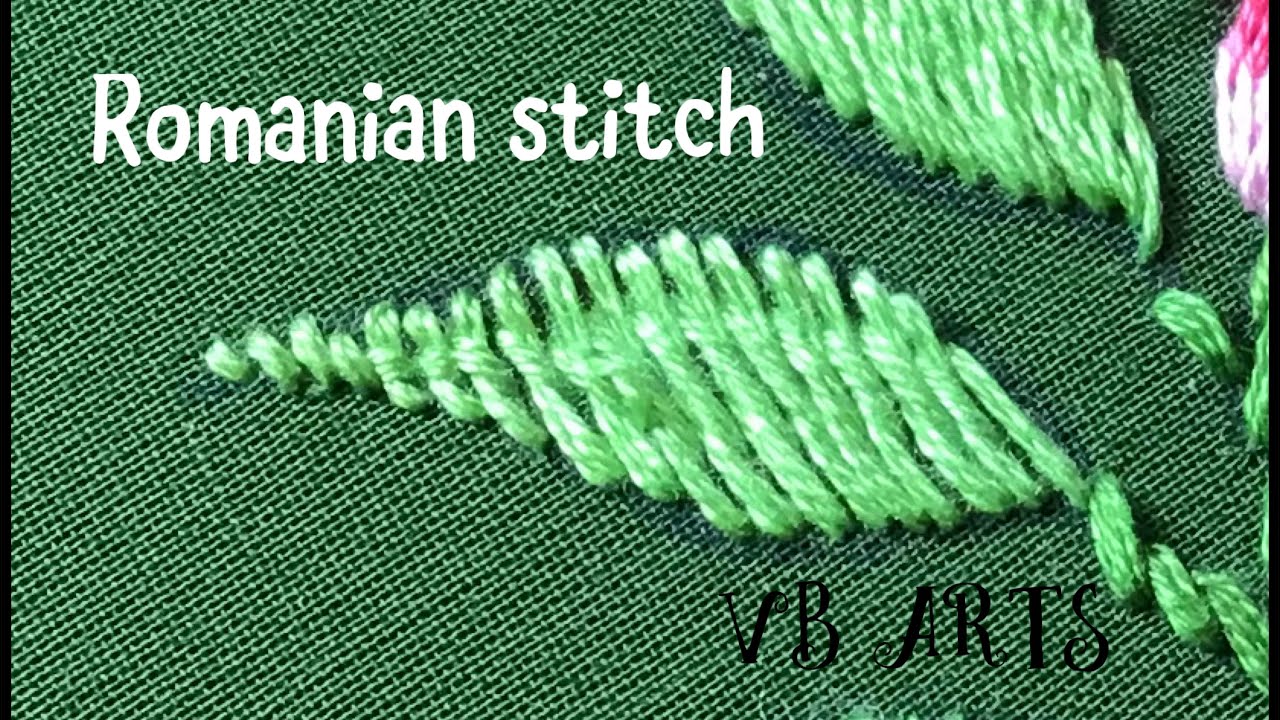 Romanian stitch | Hand Embroidery for beginners | Roumanian filling ...