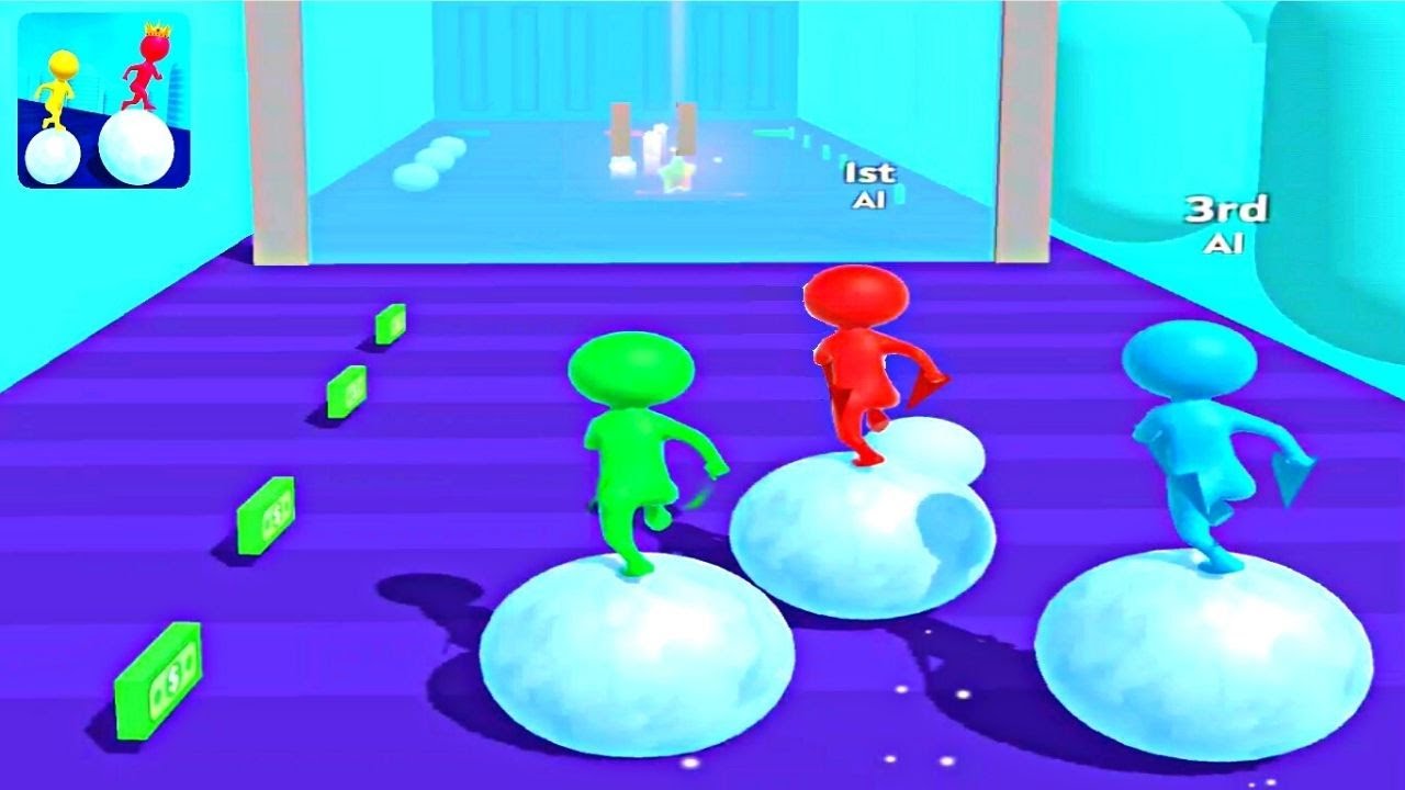 Snow Ball Run ! All Levels Gameplay (1-7) android, ios - YouTube