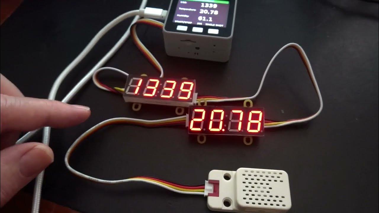 Using M5Stack CO2 Unit with Digital LED Array Units - YouTube