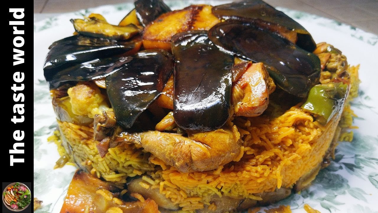 Arabian Chicken Maqlooba Recipe | Arabian dish 'chicken maqlooba ...