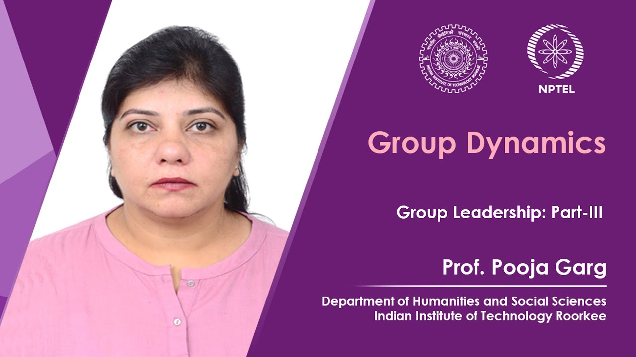 Lecture 18 Group Leadership: Part III - YouTube