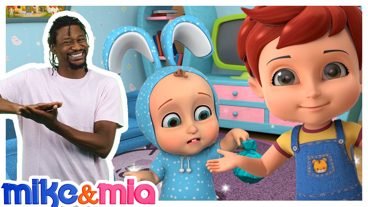 The Clean Up Song | Mike and Mia ASL Nursery Rhymes | Sign Language for ...