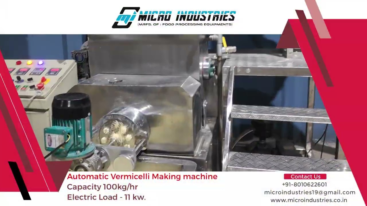 Automatic Vermicelli Making Machine: working process - Micro Industries ...
