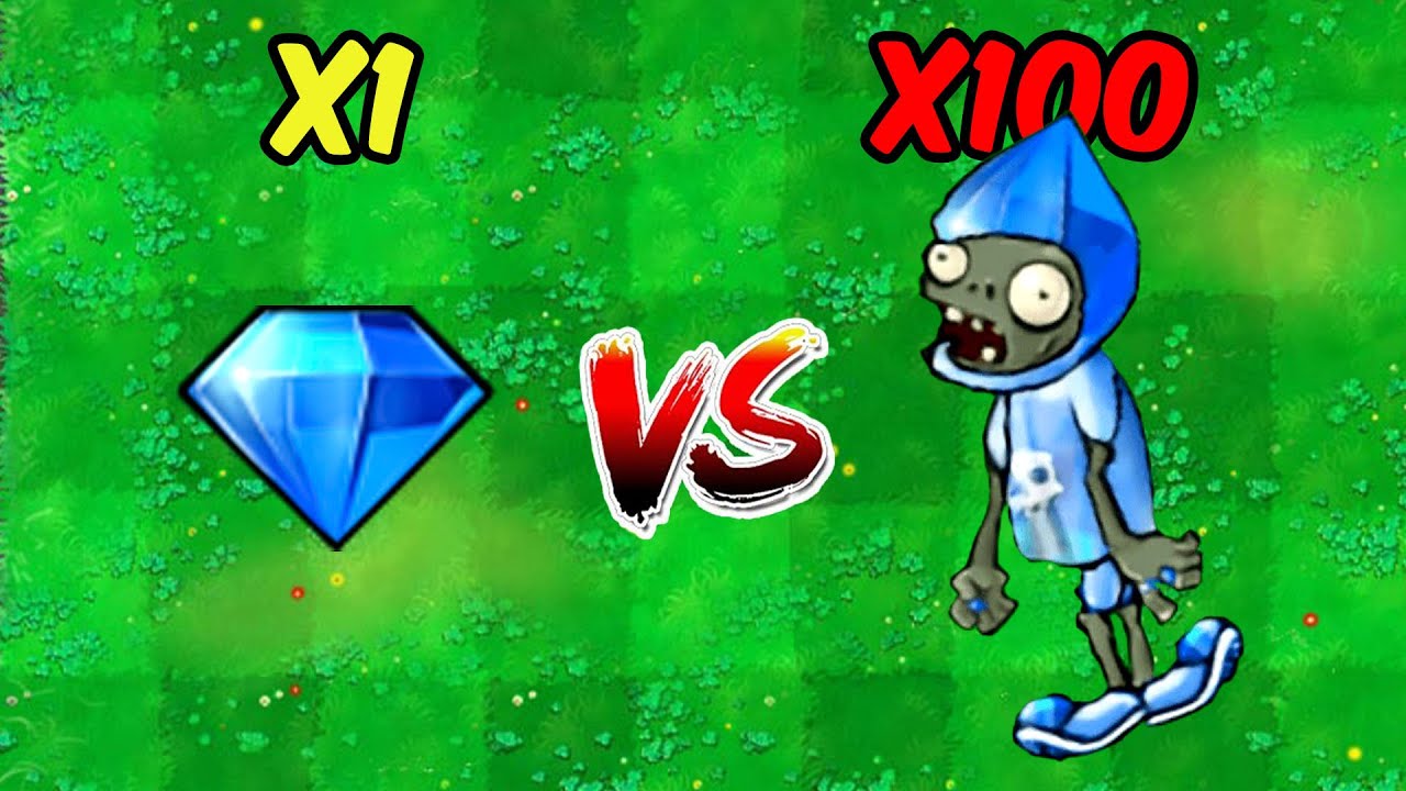 PVZ Hybrid Challenge | 1 Plant Diamond VS 100 Diamond Zombies - Who ...
