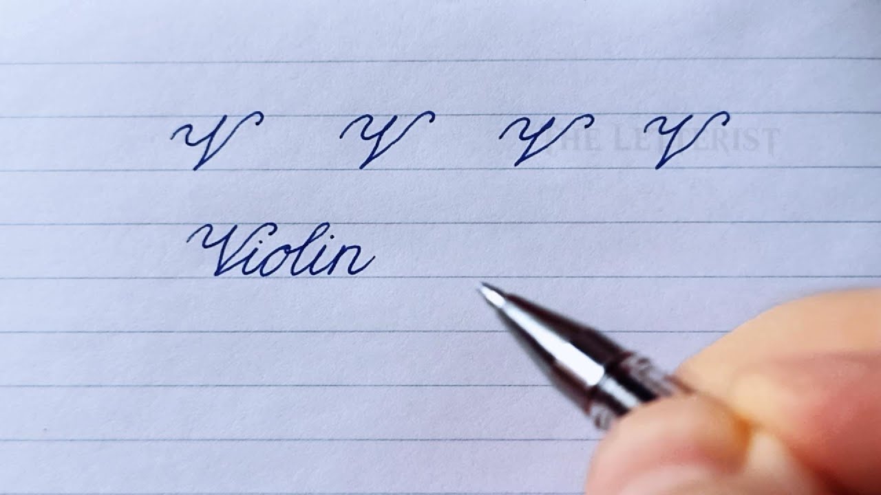 letter "Vv" cursive handwriting practice ⚜ Handwriting exercises ⚜ ...