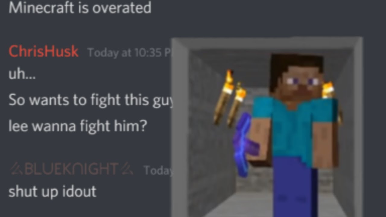 Steve casually mines into your discord server - YouTube