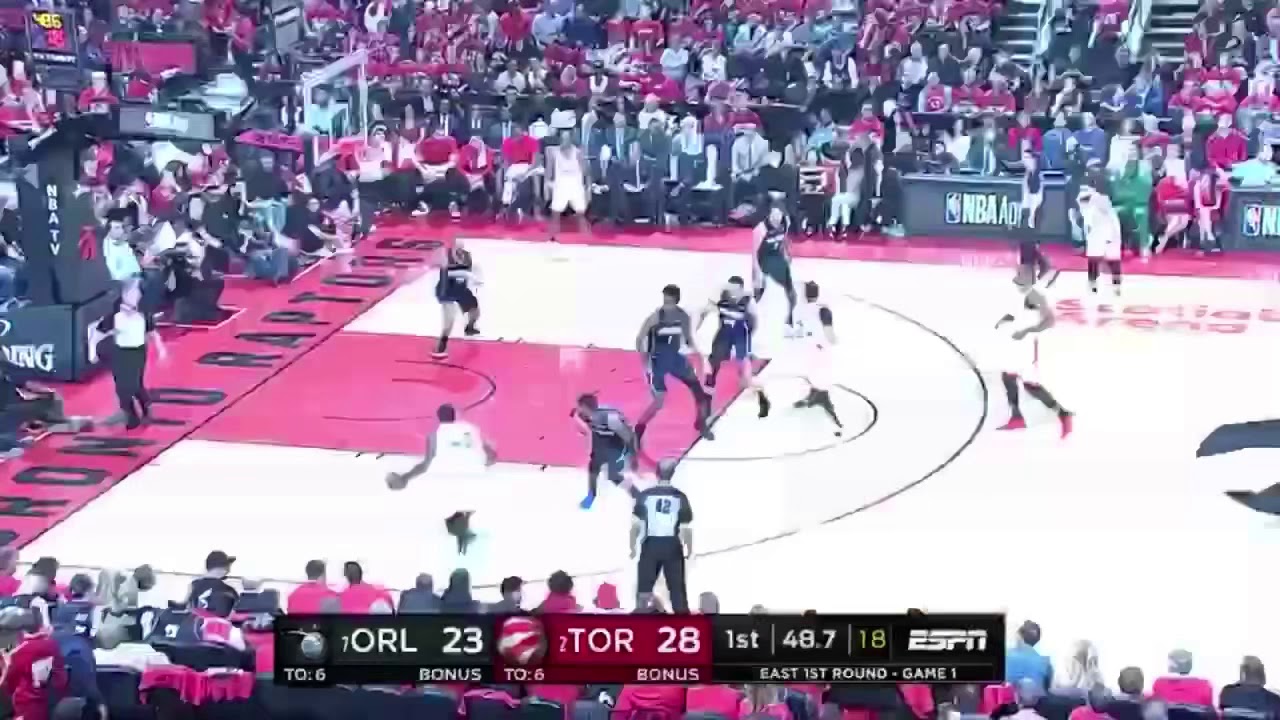 Pascal Siakam does a crosser-over SLAM Dunk! Playoffs 2019 Magic bs ...