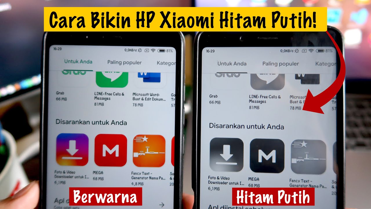 Cara Mengubah HP Android Xiaomi Jadi Hitam Putih - YouTube