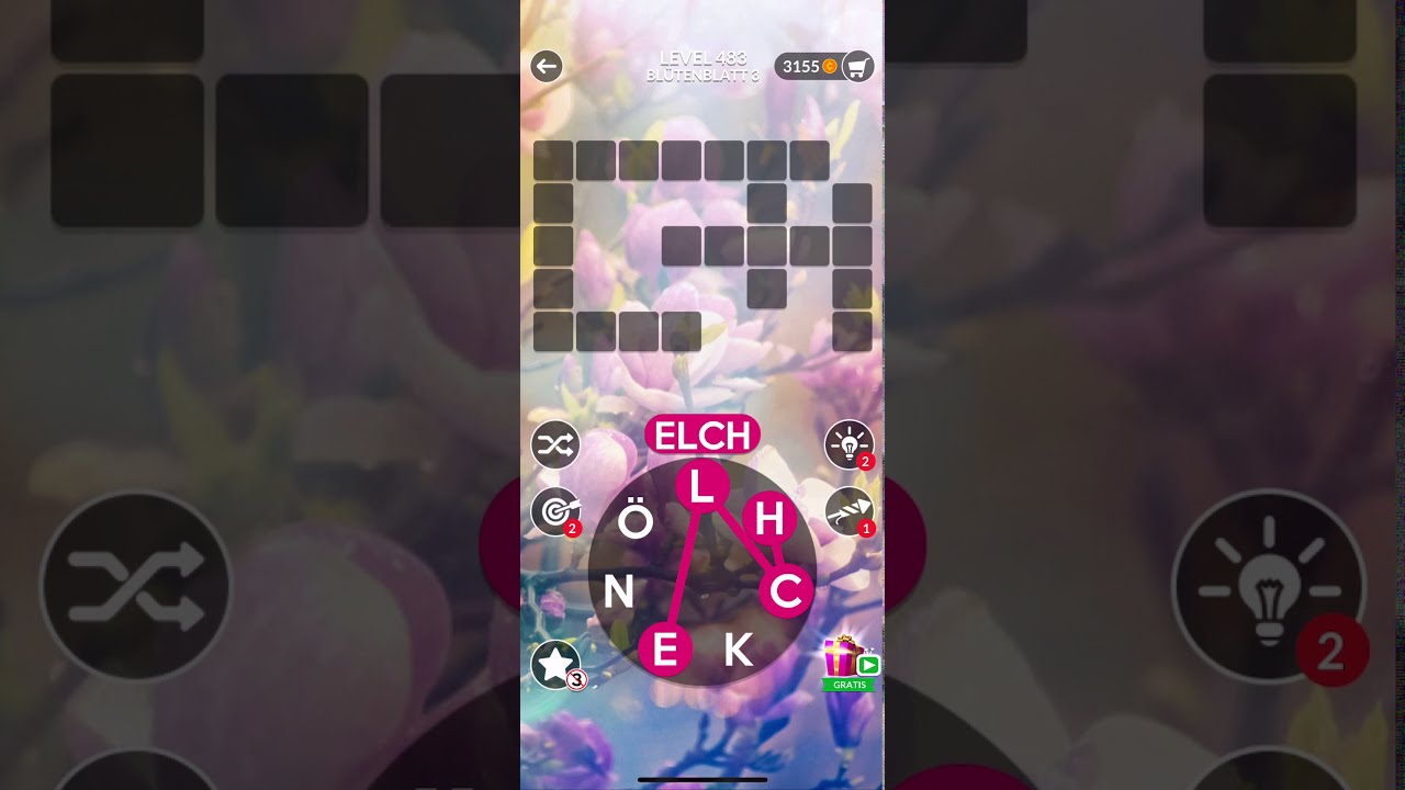 WORDSCAPES Level 483 Lösung Deutsch - YouTube