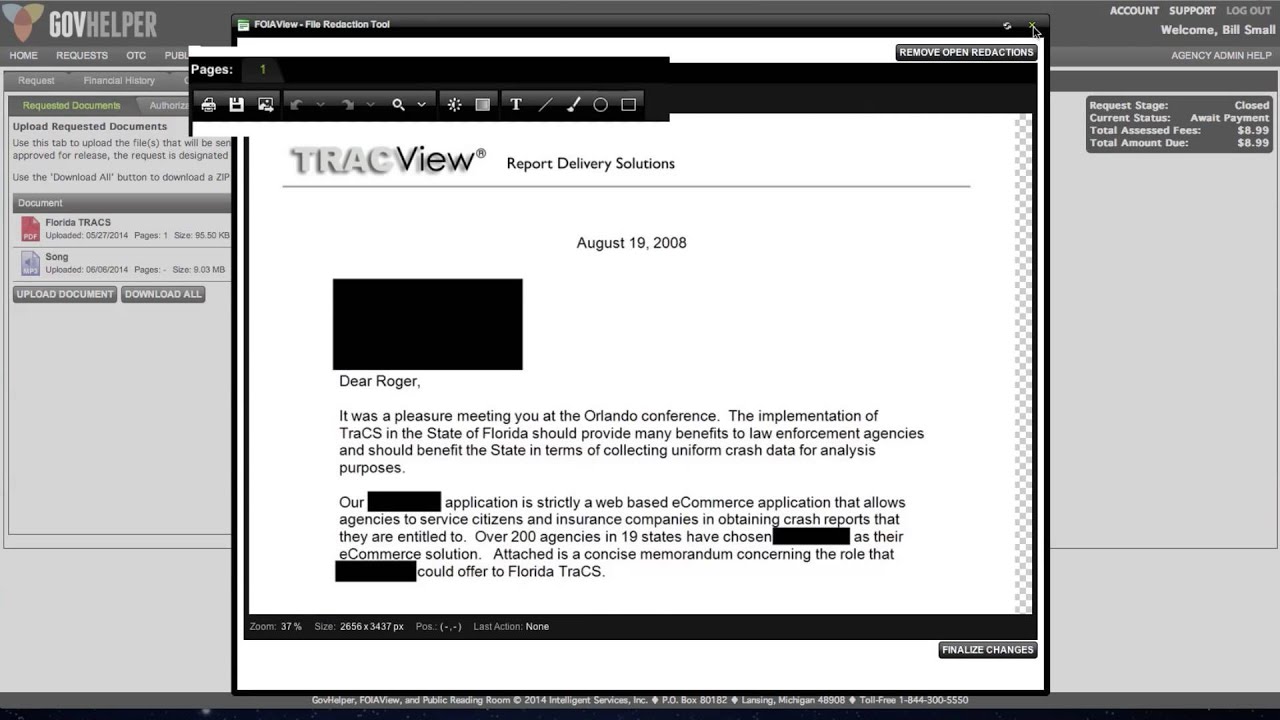 FOIA View: Redacting Demo - YouTube