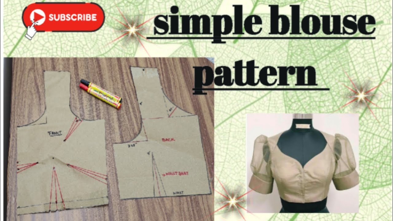 simple blouse pattern cutting ️📏/simple blouse cutting tutorial - YouTube